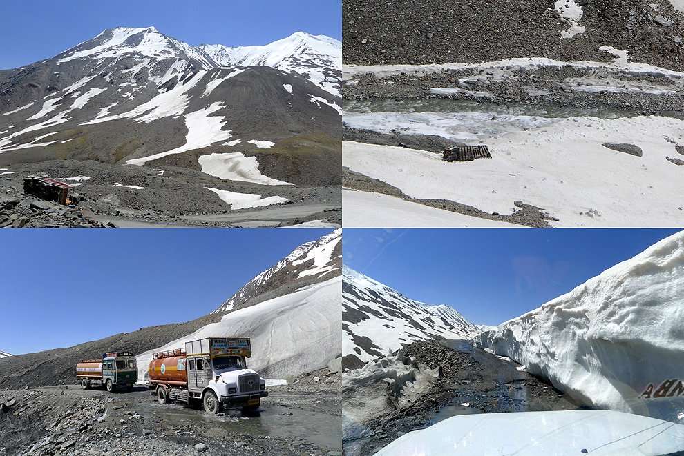 Drive across Baralacha la pass - The road through the...