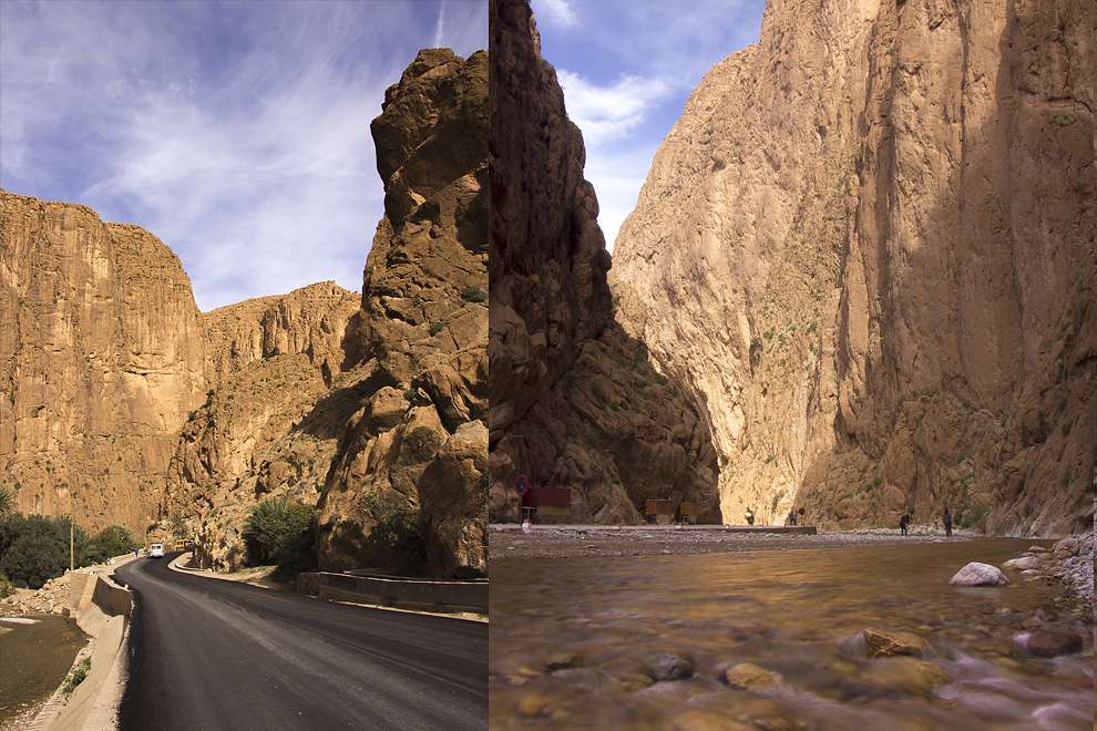 Hike above the gorge of Todra - Through Todra gorge into...